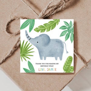 Elephant Birthday Invitation, Elephant Party Invite, Jungle Party ...