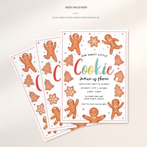 Editable Gingerbread Birthday Invitation, Cookie Decorating Party ...