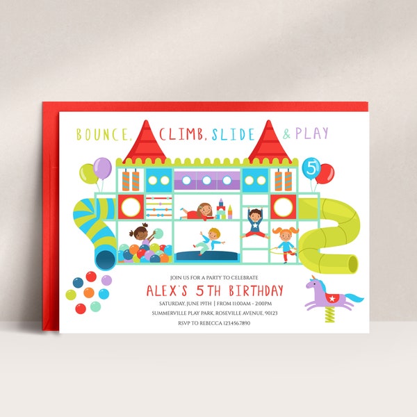 Printed Playground Birthday Invitation - Etsy