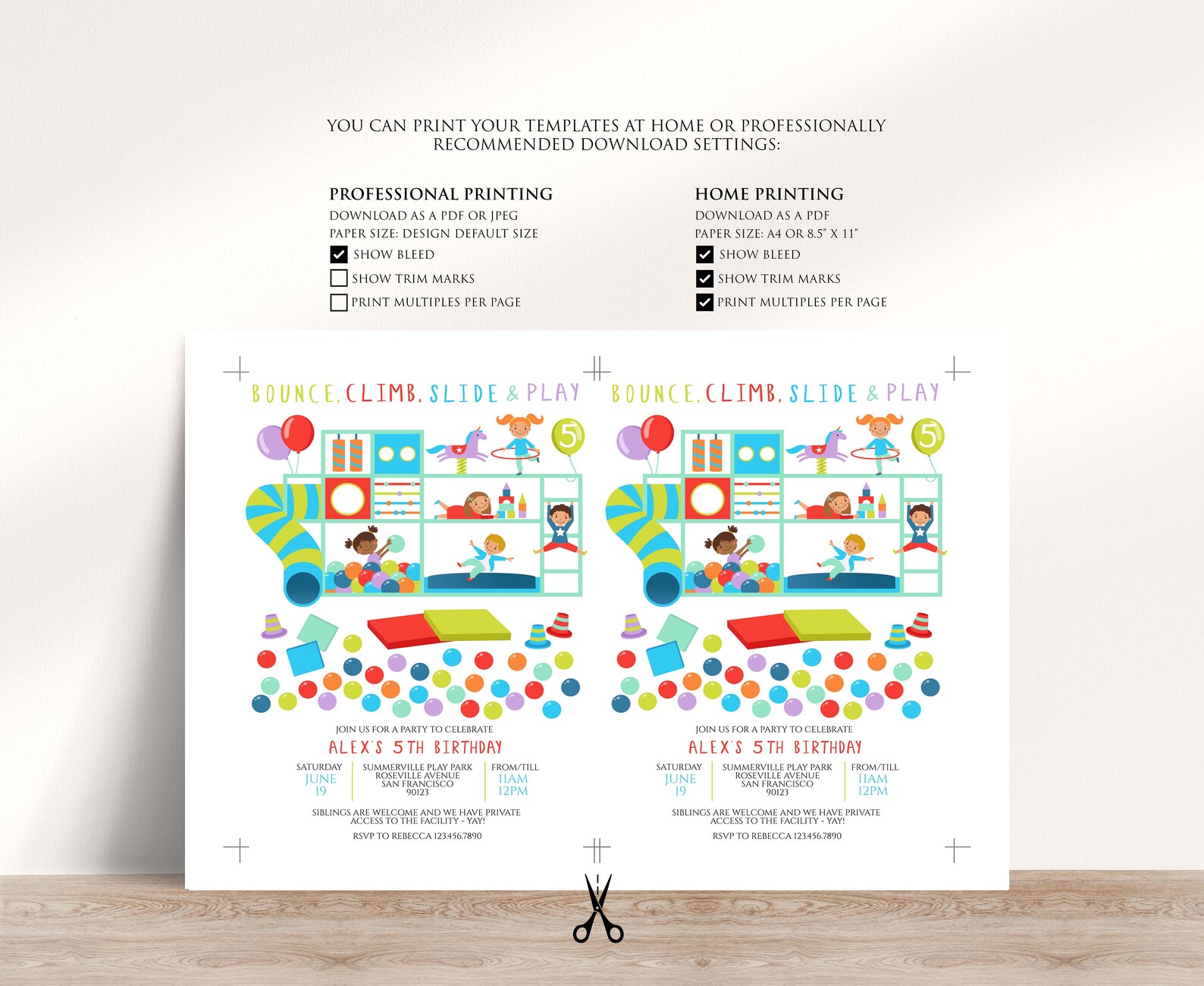 Jungle Gym Birthday Invitation Soft Play Invitation Bounce - Etsy