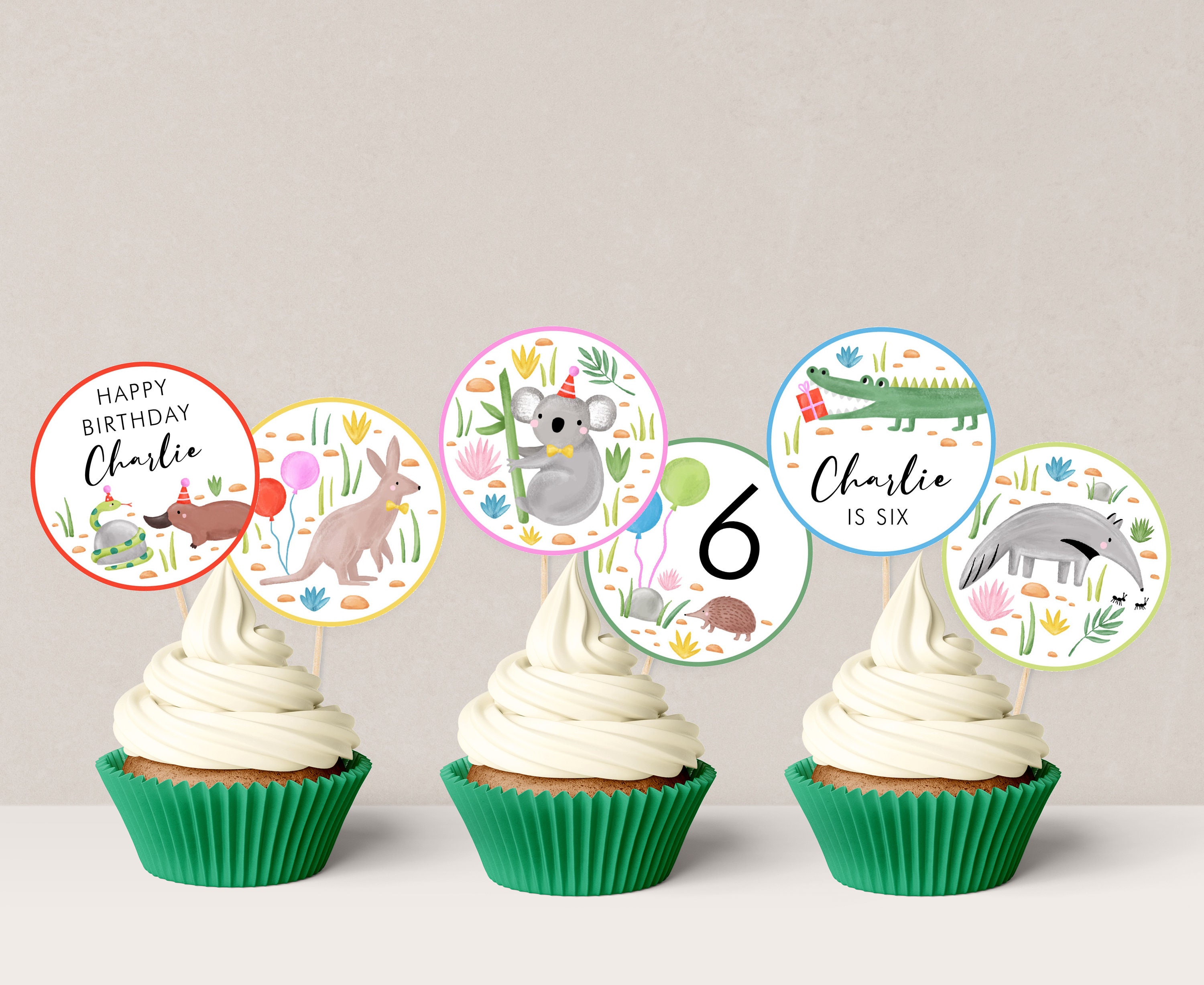 Australian Animals Birthday Welcome Sign, Editable Party Sign (digital ...