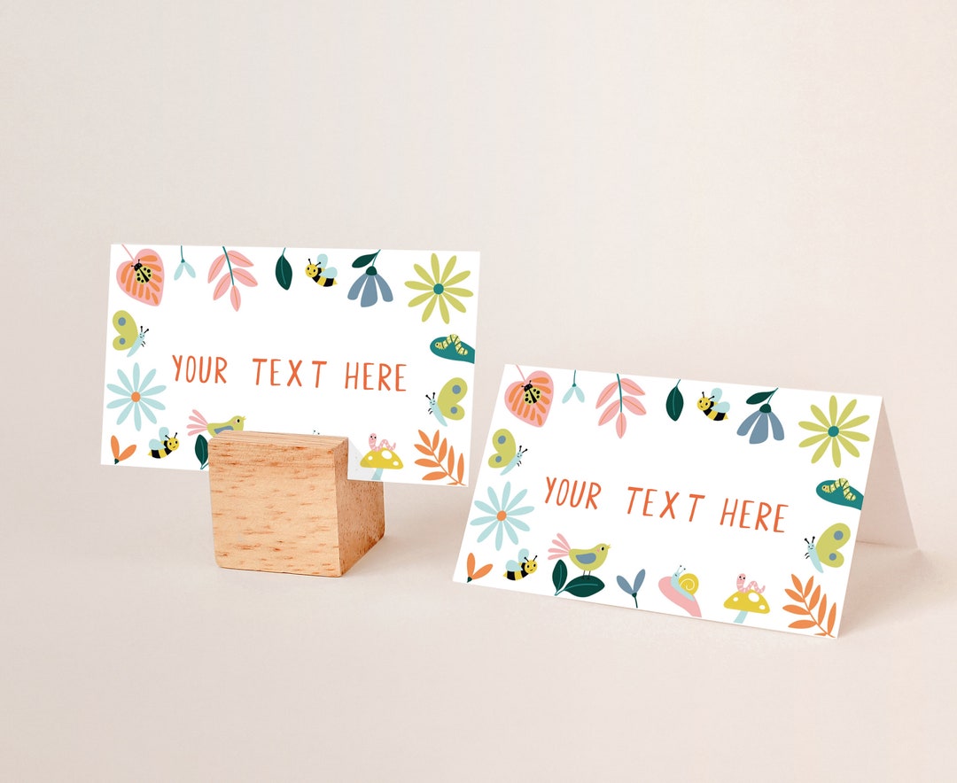 Insect Name Tags Bug Party Food Tent Card Insect Table Decorations ...