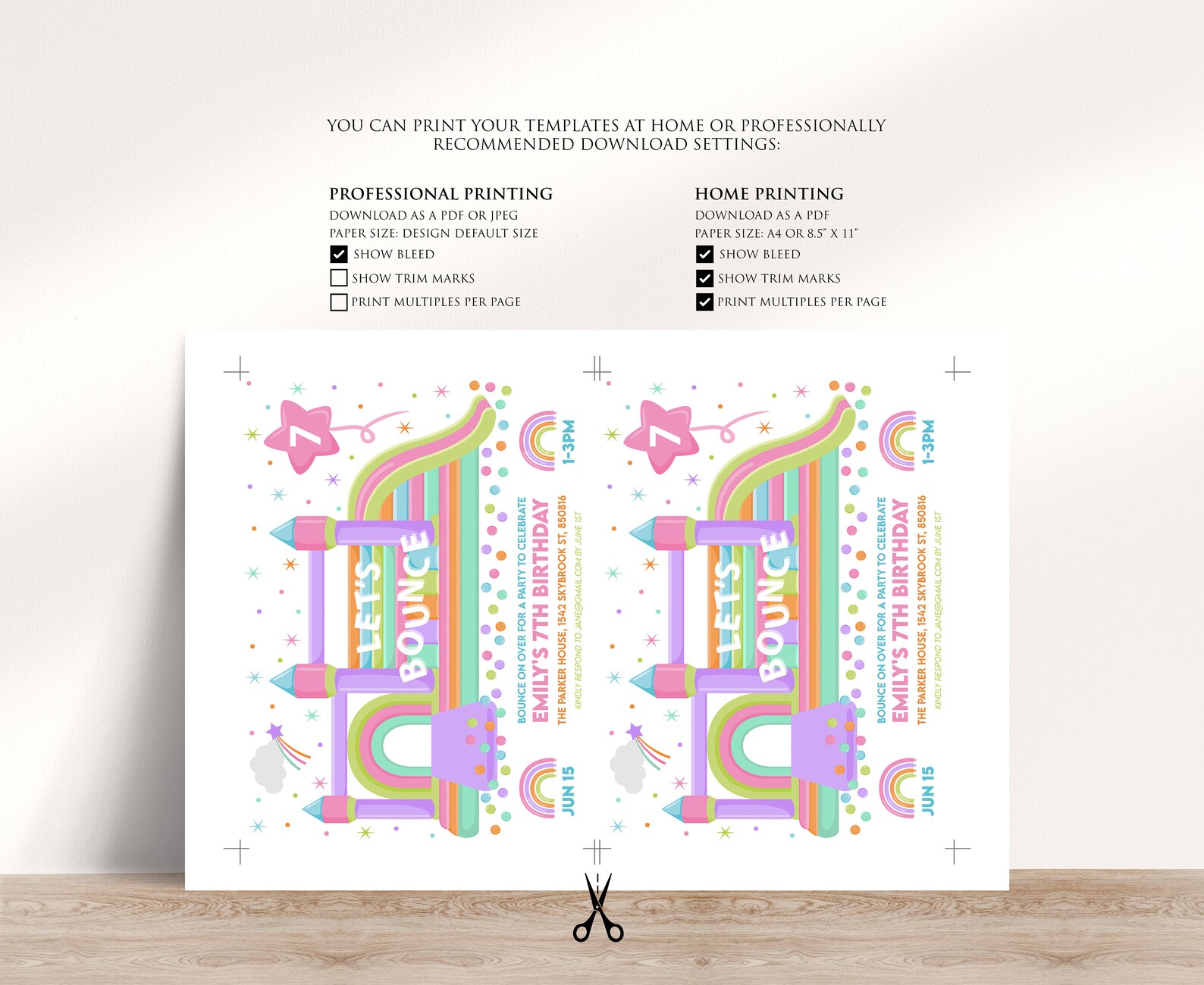 Bouncy Castle Birthday Invitation Soft Play Invitation - Etsy