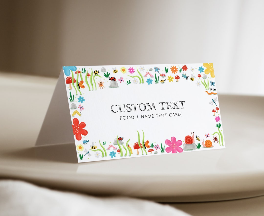 Insect Food Tent Card, Printable Bug Place Card, Bug Food Labels ...