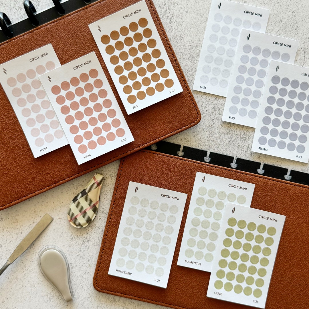 Decorative Planner Sticker CIRCLE Minimalist Transparent Sticker Matte ...