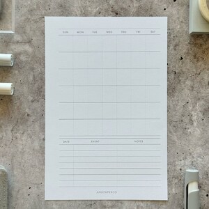 Monthly Printable Planner Inserts in MINI HP Used for Weekly Goal ...