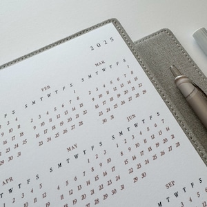 2025 Year-at-a-glance Planner Dashboard Minimalist Custom Calendar ...