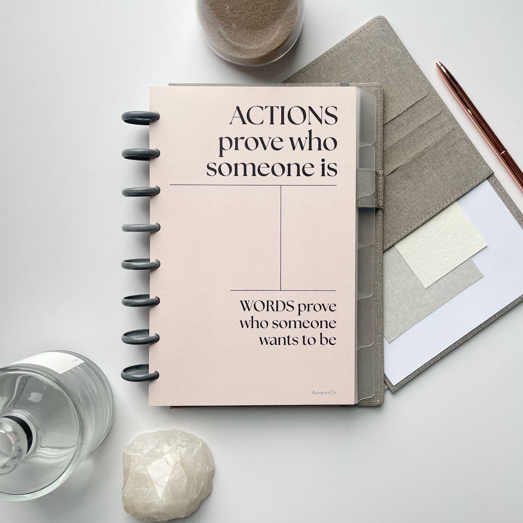 Cardstock Minimal Planner Dashboard || Custom Planner Inserts Cover ...