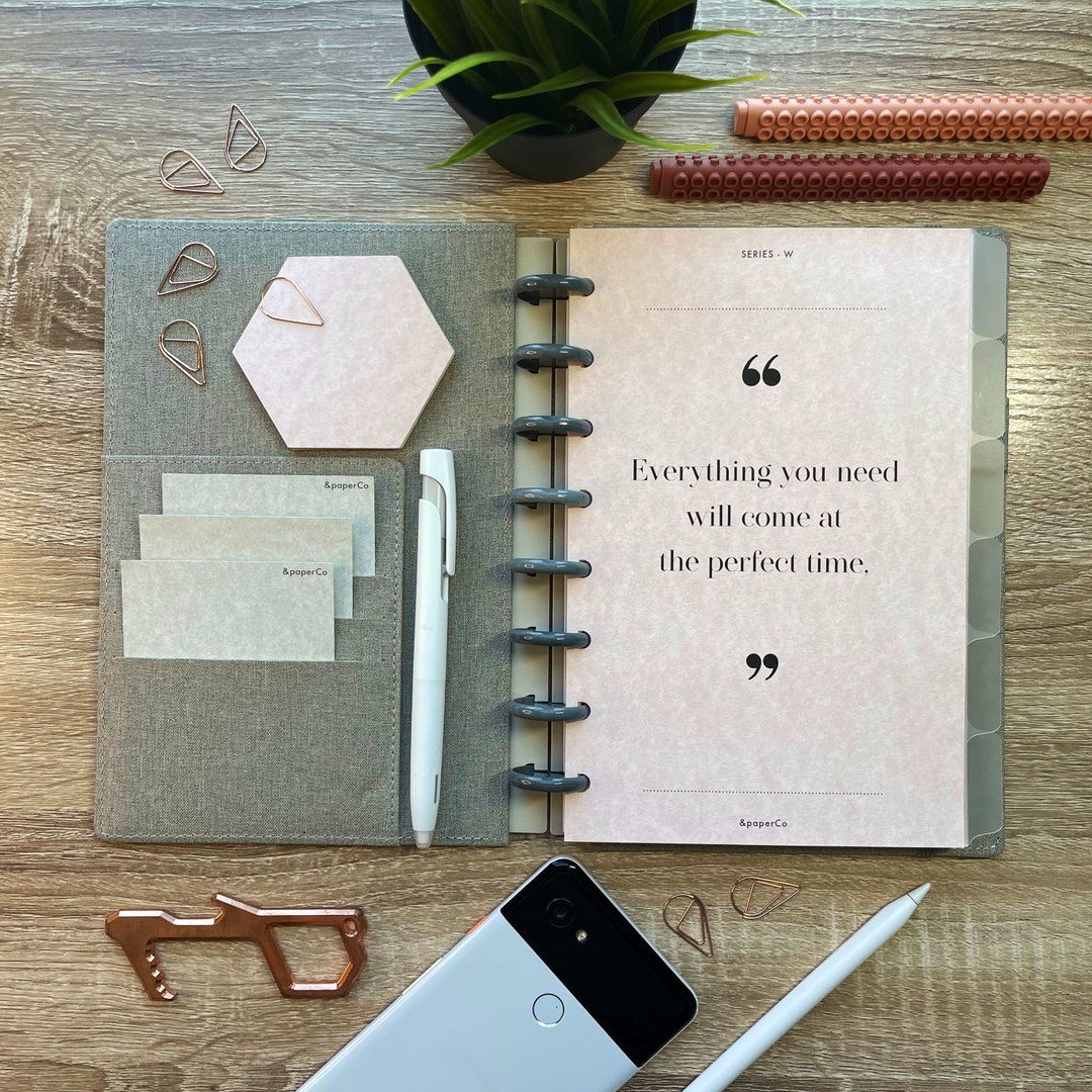 MINIMALIST DASHBOARD in Parchment, Handmade Planner Inserts Cover Page ...