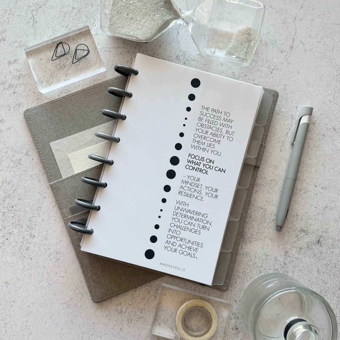 Minimal Planner Dashboard || Custom Planner Inserts Cover Page for 6 ...