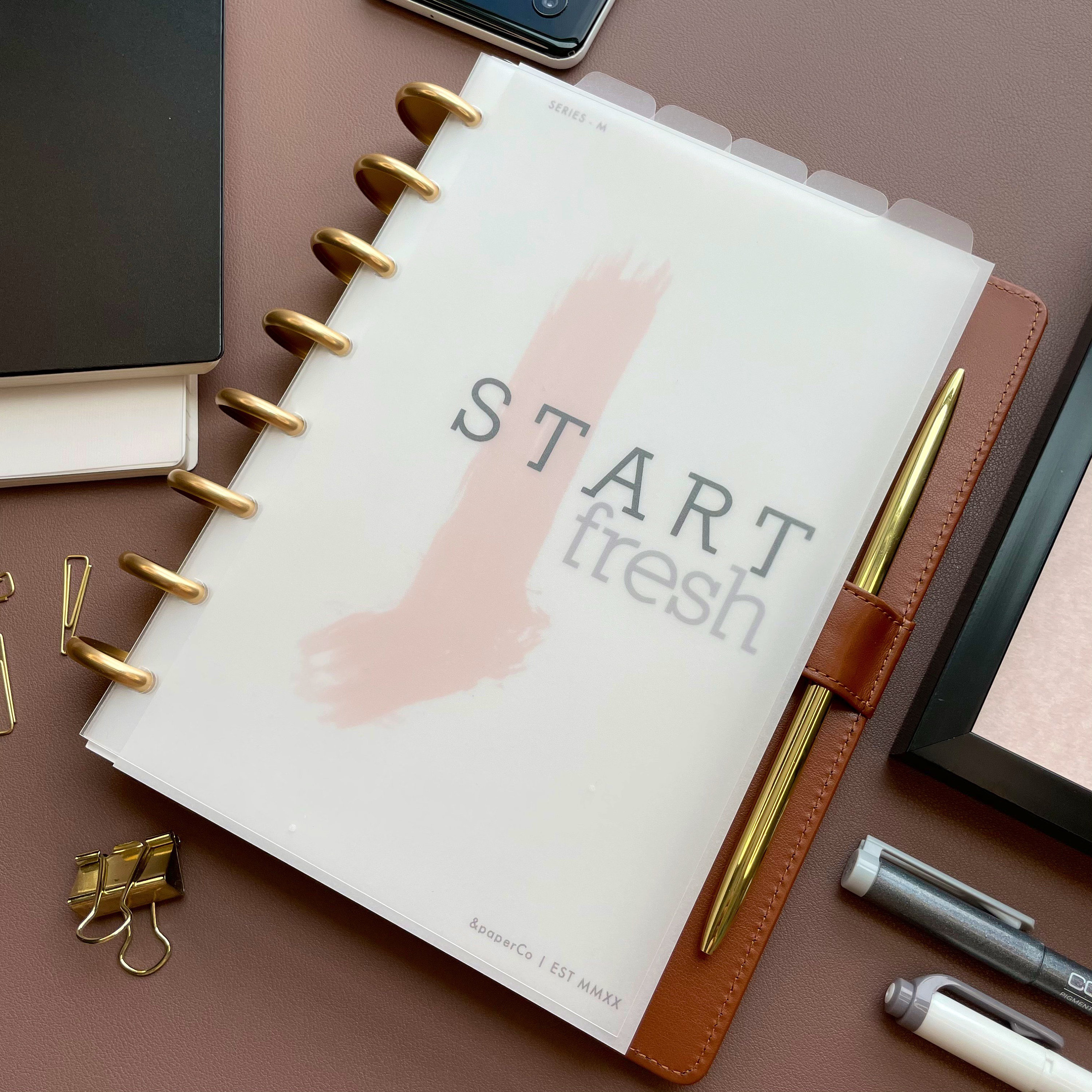 MINIMALIST DASHBOARD in Vellum, Handmade Planner Inserts Cover Page for ...