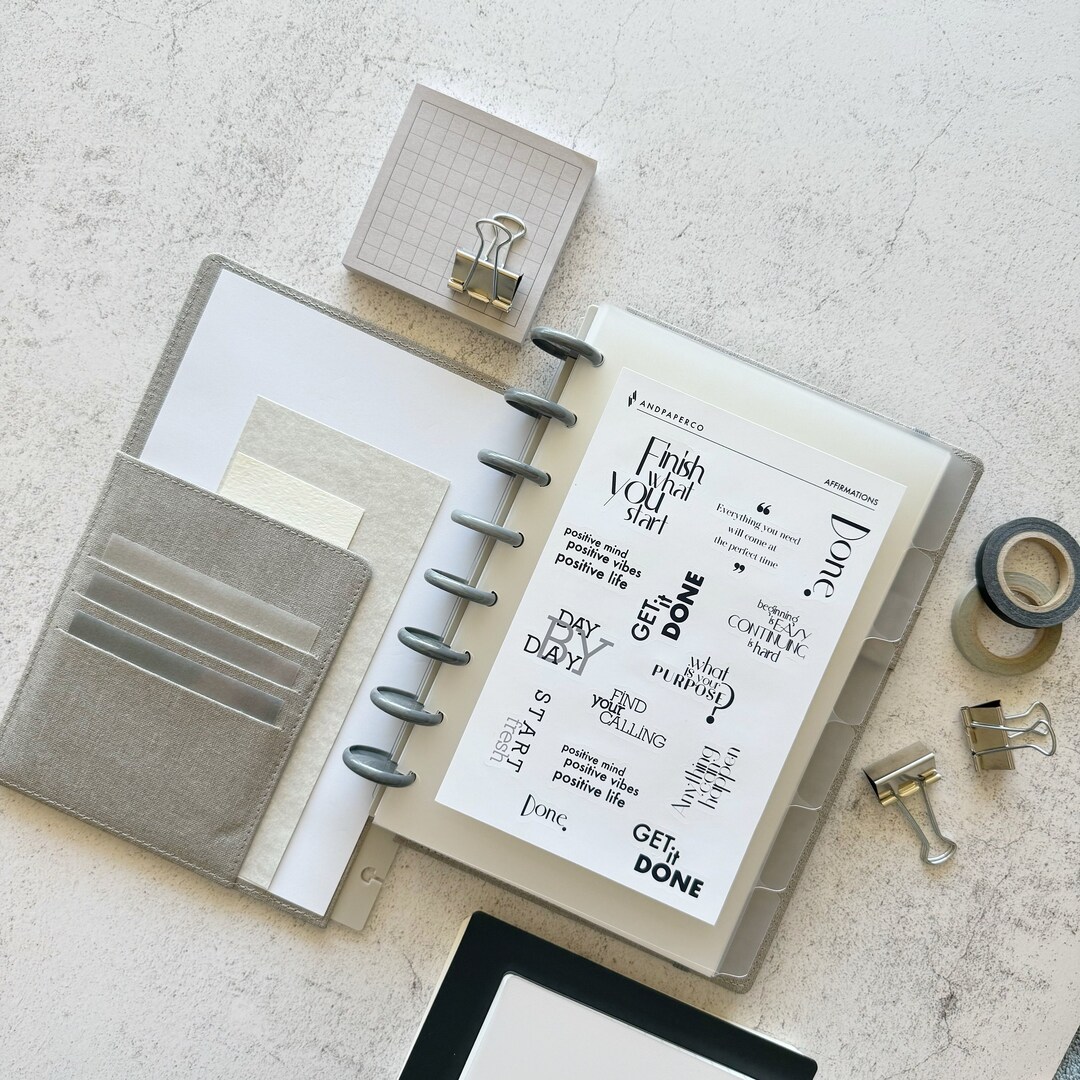 Minimal Transparent Matte Affirmation Stickers || Motivational Quote ...