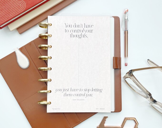 MINIMALIST DASHBOARD in Parchment Handmade Planner Inserts - Etsy