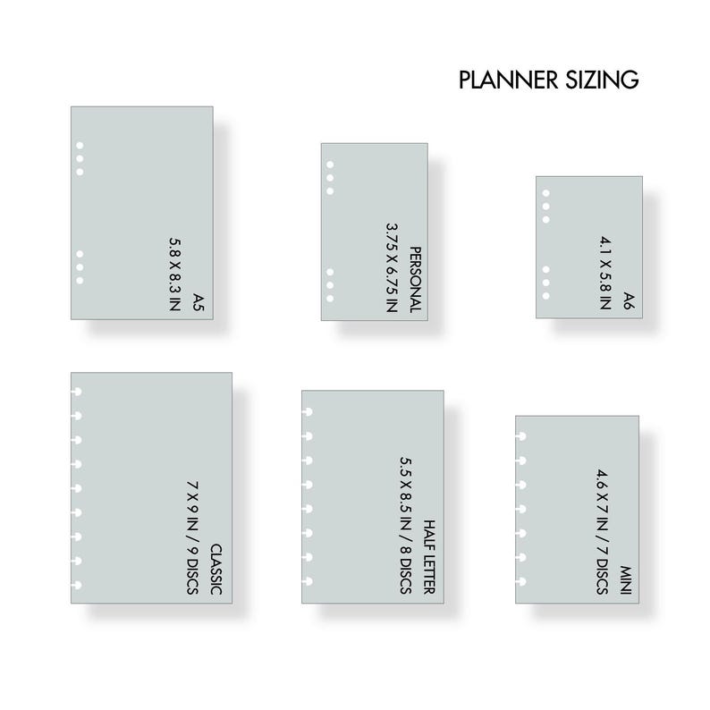 Minimal Planner Dashboard || Custom Planner Inserts Cover Page for 6 ...