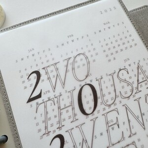 2025 Year-at-a-glance Planner Dashboard Minimalist Custom Calendar ...