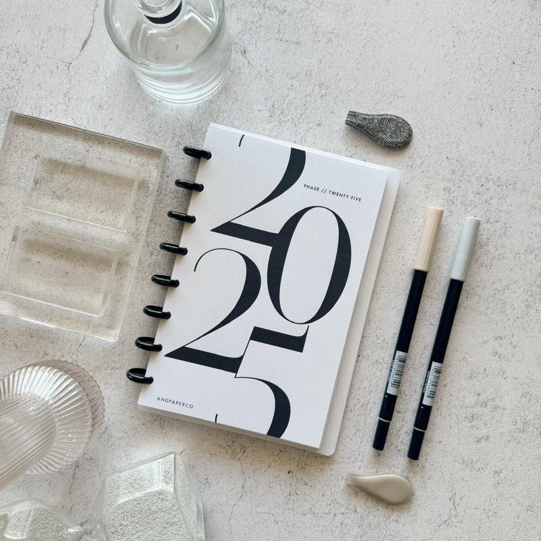 2025 Planner Dashboard Minimalist A5 Insert Planner Dashboard Decor Set ...