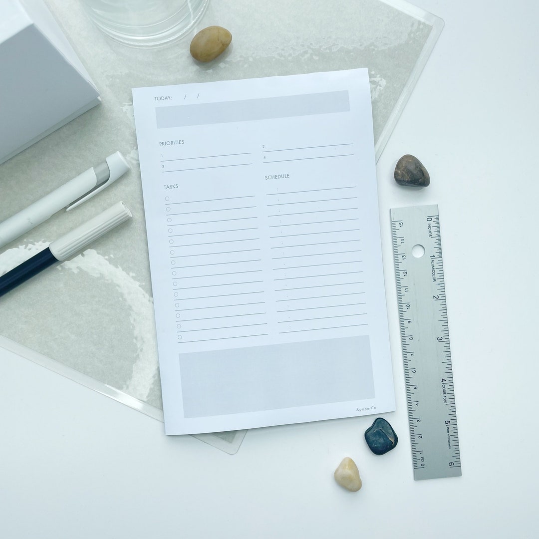 Minimalist task Manager Notepad Daily Notepad, Notepads, Daily Planner ...