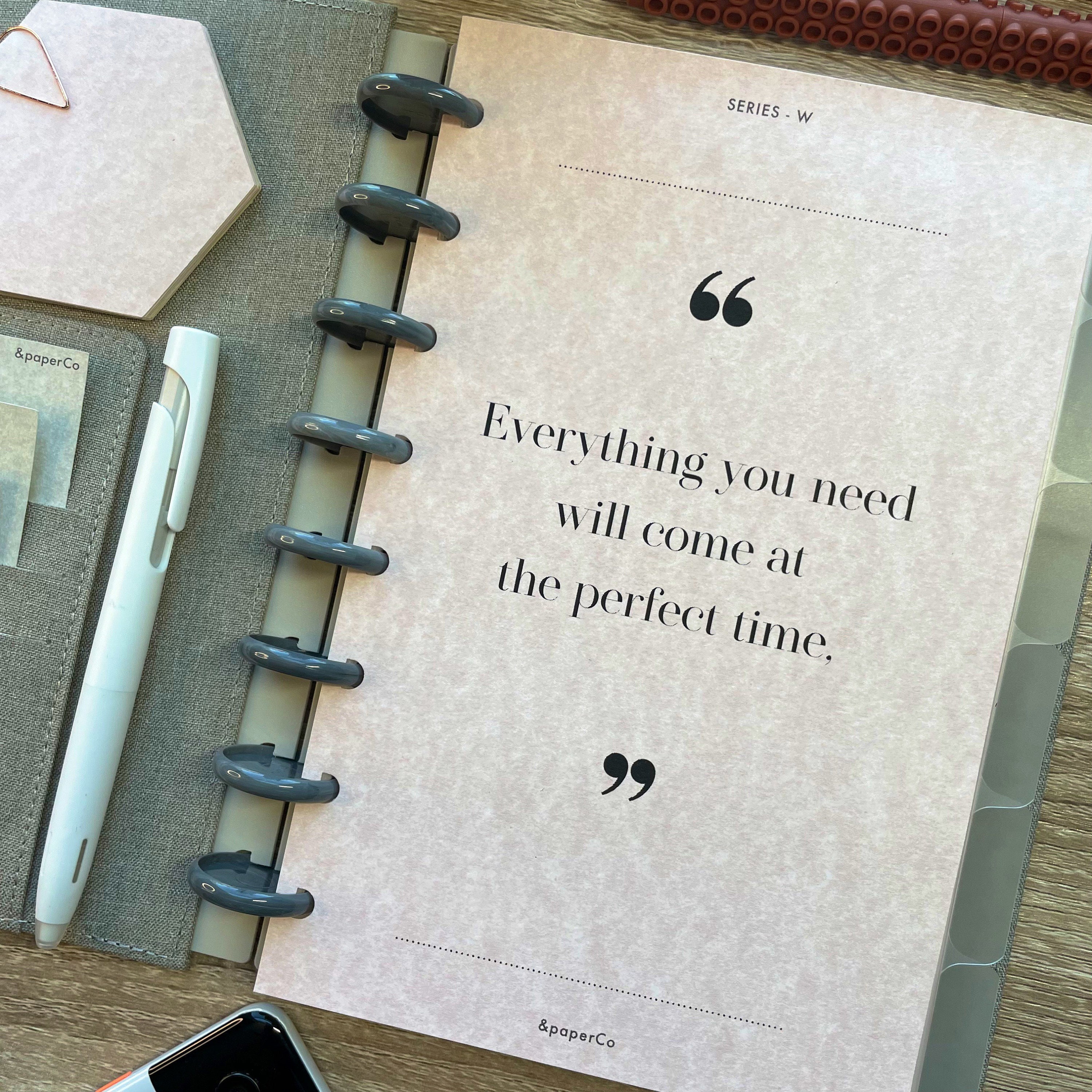 MINIMALIST DASHBOARD in Parchment Handmade Planner Inserts - Etsy