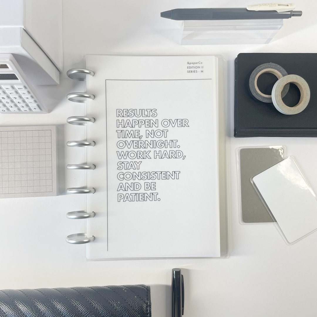 Minimal Planner Dashboard in Vellum, Custom Planner Inserts Cover Page ...