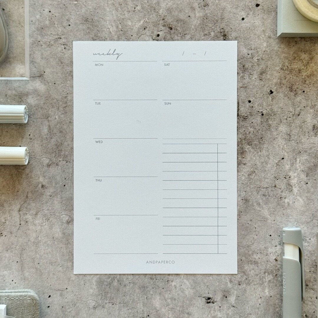 Weekly Printable Planner Inserts in True A6 Used for Weekly Goal ...