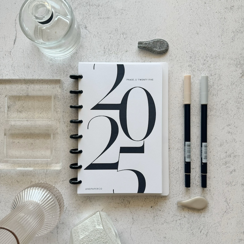 2025 Planner Dashboard Minimalist A5 Insert Planner Dashboard Decor Set ...