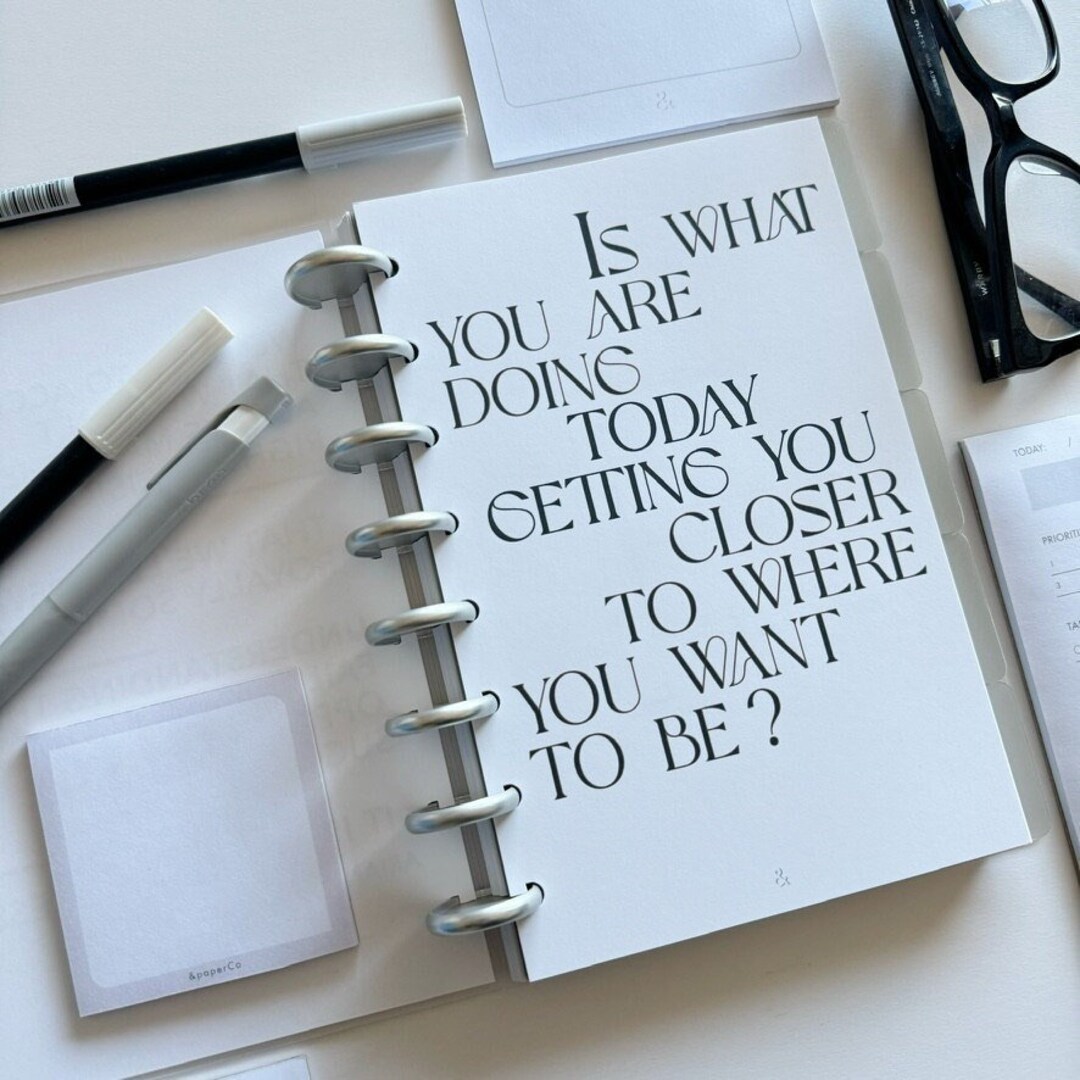 Minimal Planner Dashboard || Custom Planner Inserts Cover Page for 6 ...