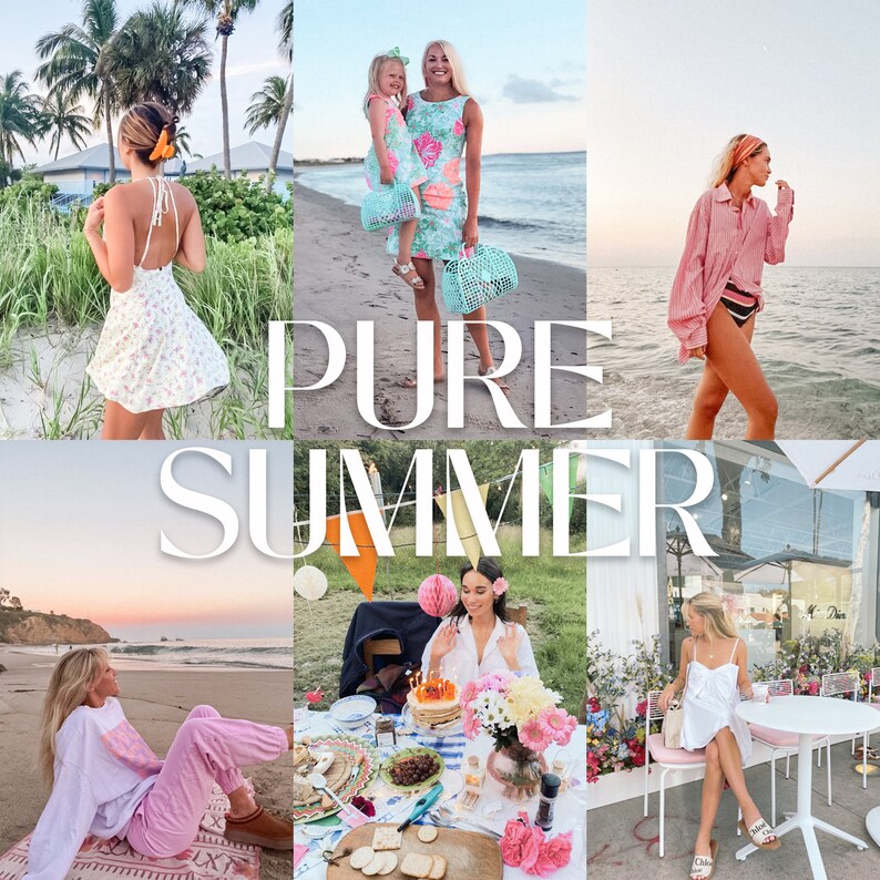 8 Presets Pure Summer Lightroom Presets Instagram Filters | Etsy