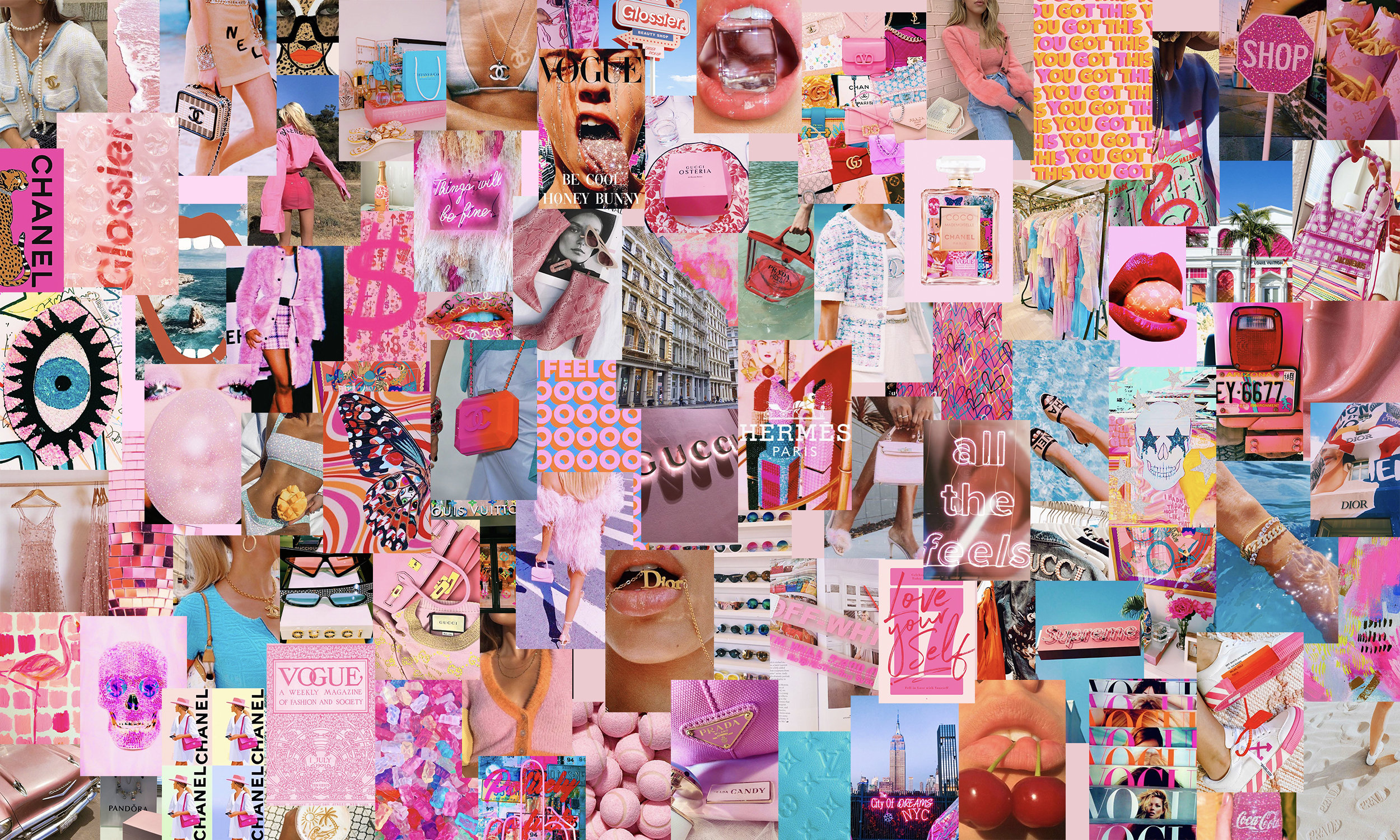 Kit de collage estético de la moda conjunto de collage de | Etsy