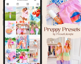 Preppy Preset Pack 4 Preppy Lightroom Presets Instagram - Etsy