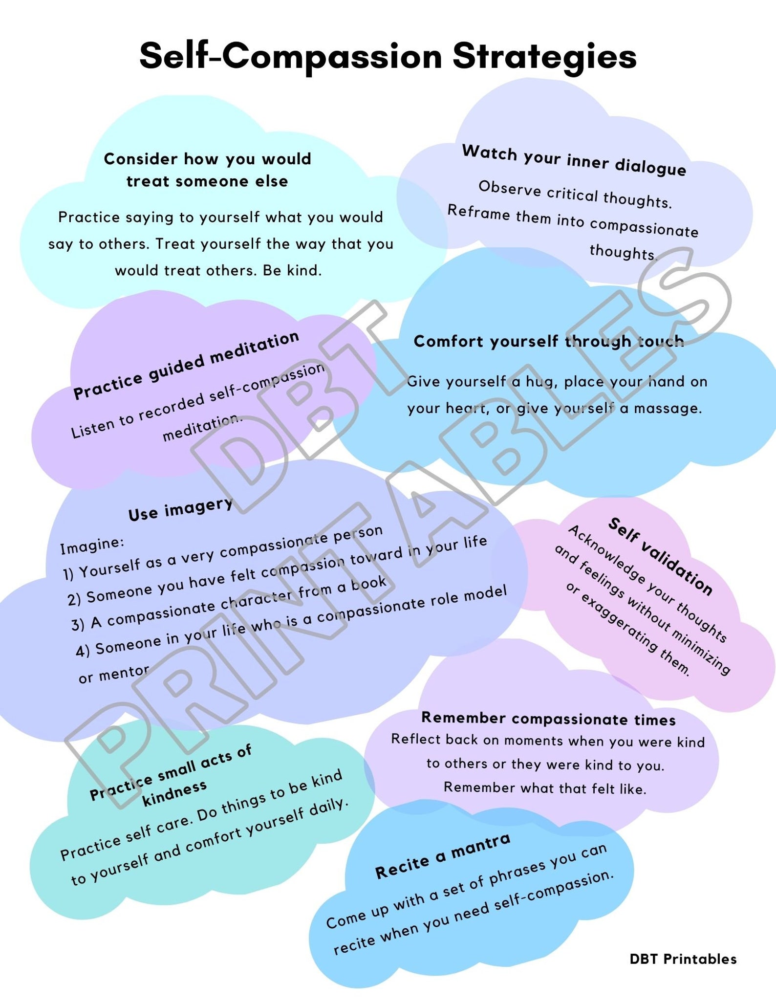 DBT Guide to Self Compassion | Etsy Canada