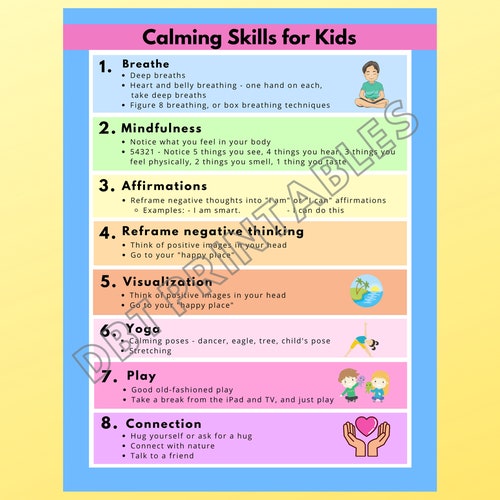 Calming Strategies for Kids Booklet - Etsy