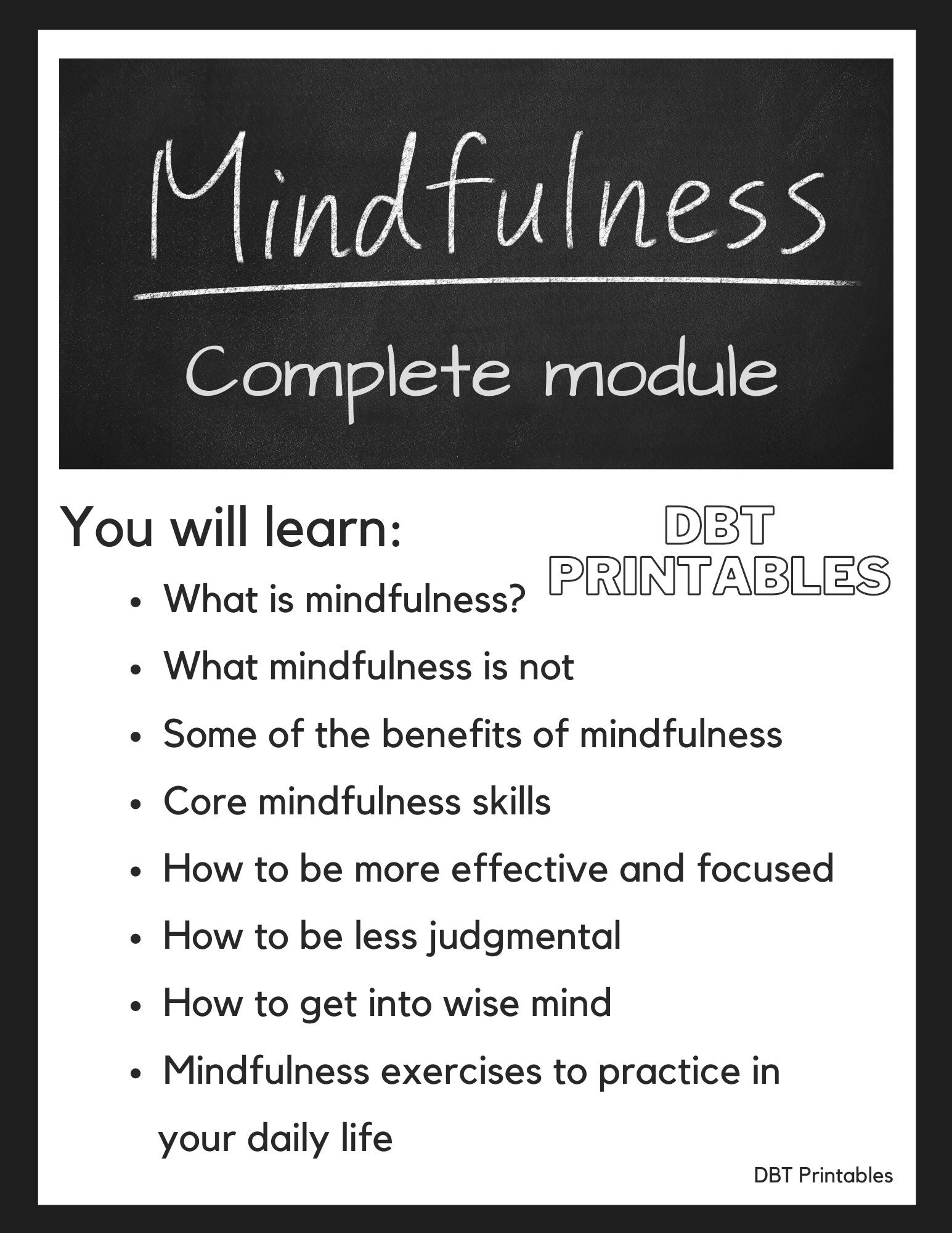 DBT Complete Mindfulness Module - Etsy