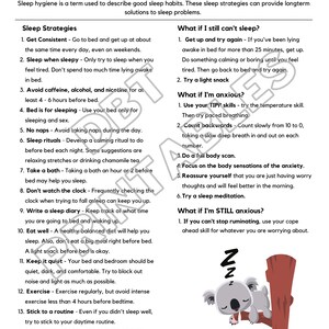 PLEASE Skills DBT Poster and Tracker, Sleep Hygiene Handout - Etsy