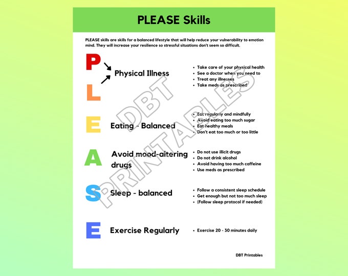 ABC PLEASE DBT Skills Handouts - Etsy