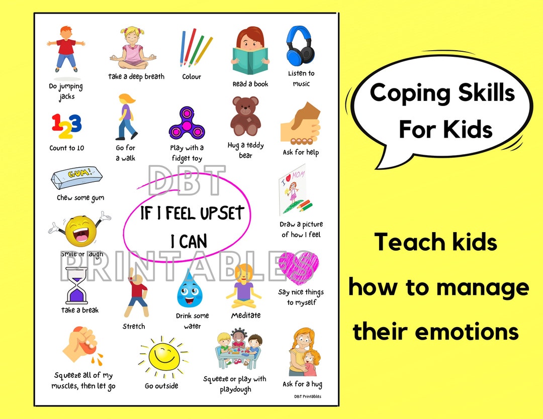 Coping Skills for Kids Printable Poster | ADHD, Autism, Mental Health ...