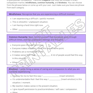 DBT Guide to Self Compassion - Etsy Canada