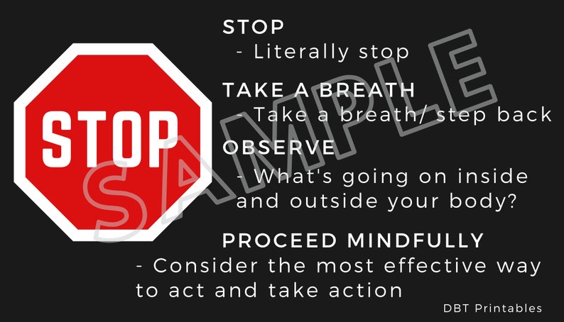 DBT Skills Flash Cards | Printable Coping Skills Cards - 38 Cards ...