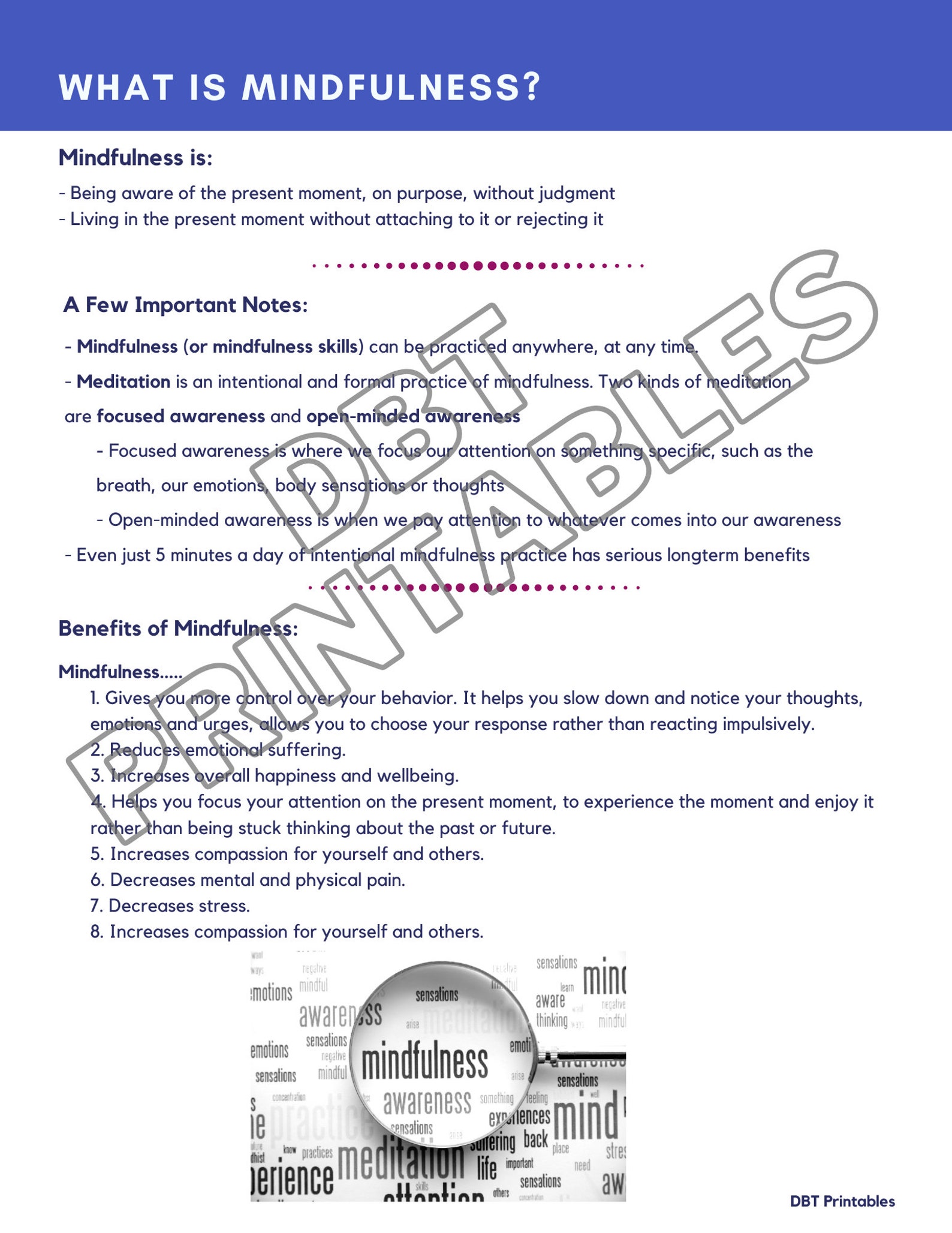 DBT Complete Mindfulness Module - Etsy