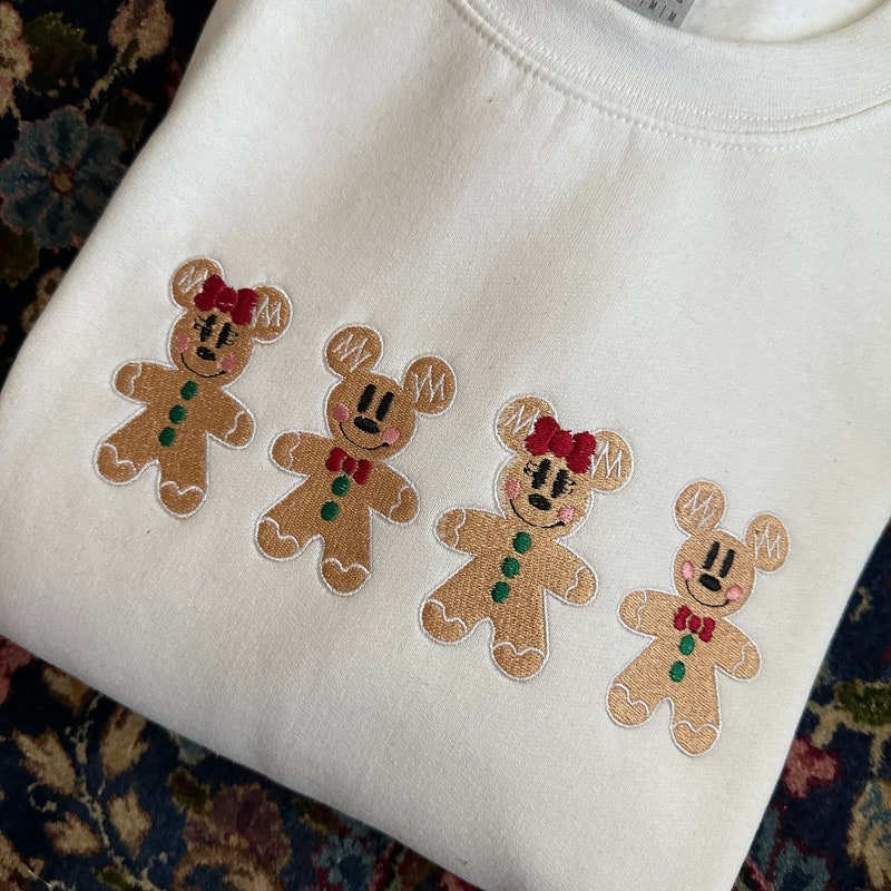 Mickey Gingerbread Embroidery - Etsy