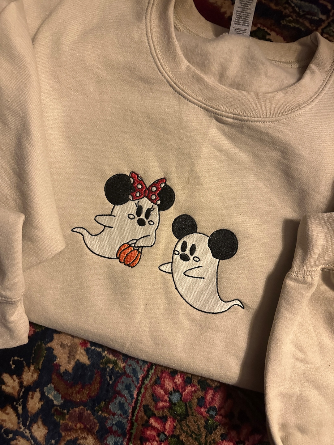 Mickey and Minnie Ghost Disney Halloween Sweater - Disney Sweater ...