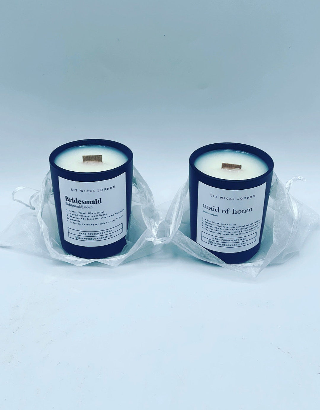 Bridesmaids Candle 9cl 20cl Wooden Wick Soy Wax Vegan Candle - Etsy