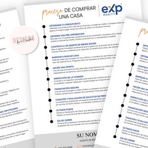 SPANISH Exp Home Buyer Process, Editable Template, Home Buyer Guide ...