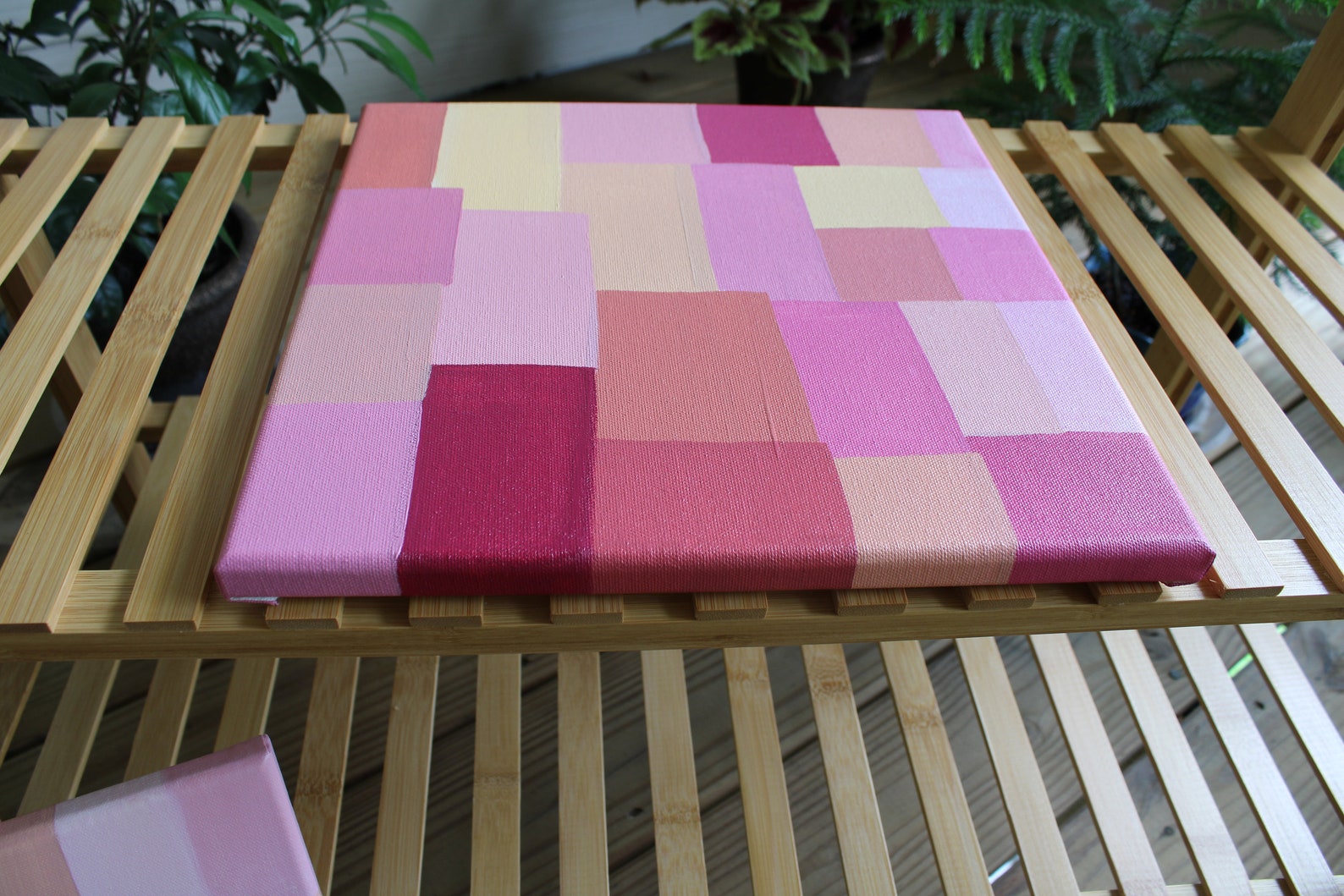 12 X 12 Canvas Abstract Modern Hand Painted Art Ready to Hang Painting ...