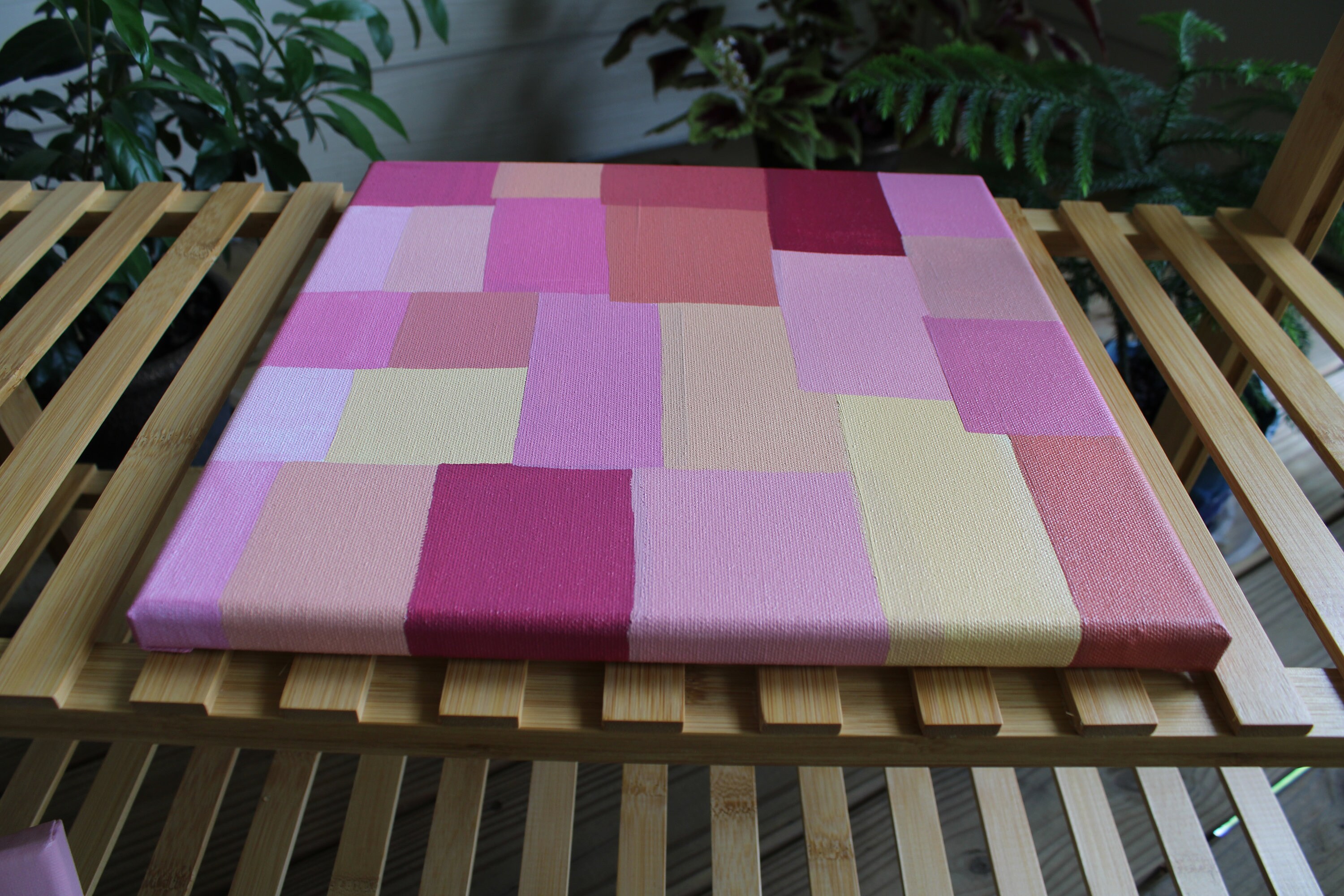 12 X 12 Canvas Abstract Modern Hand Painted Art Ready to Hang Painting ...