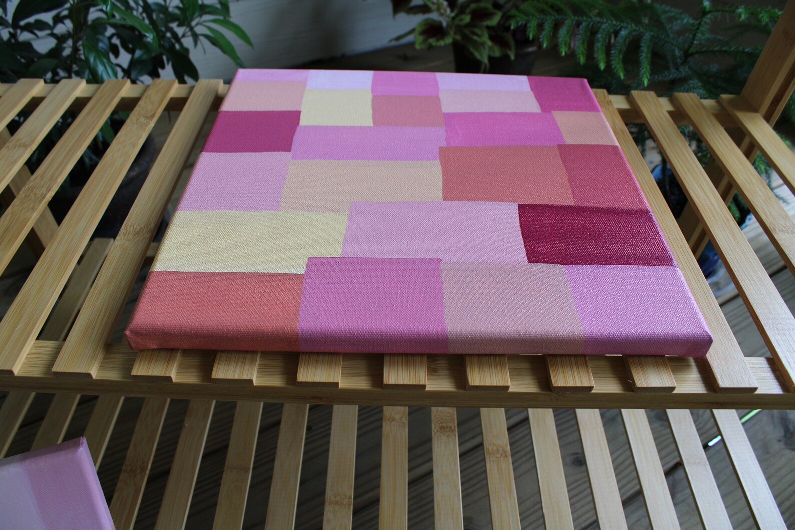 12 X 12 Canvas Abstract Modern Hand Painted Art Ready to Hang Painting ...