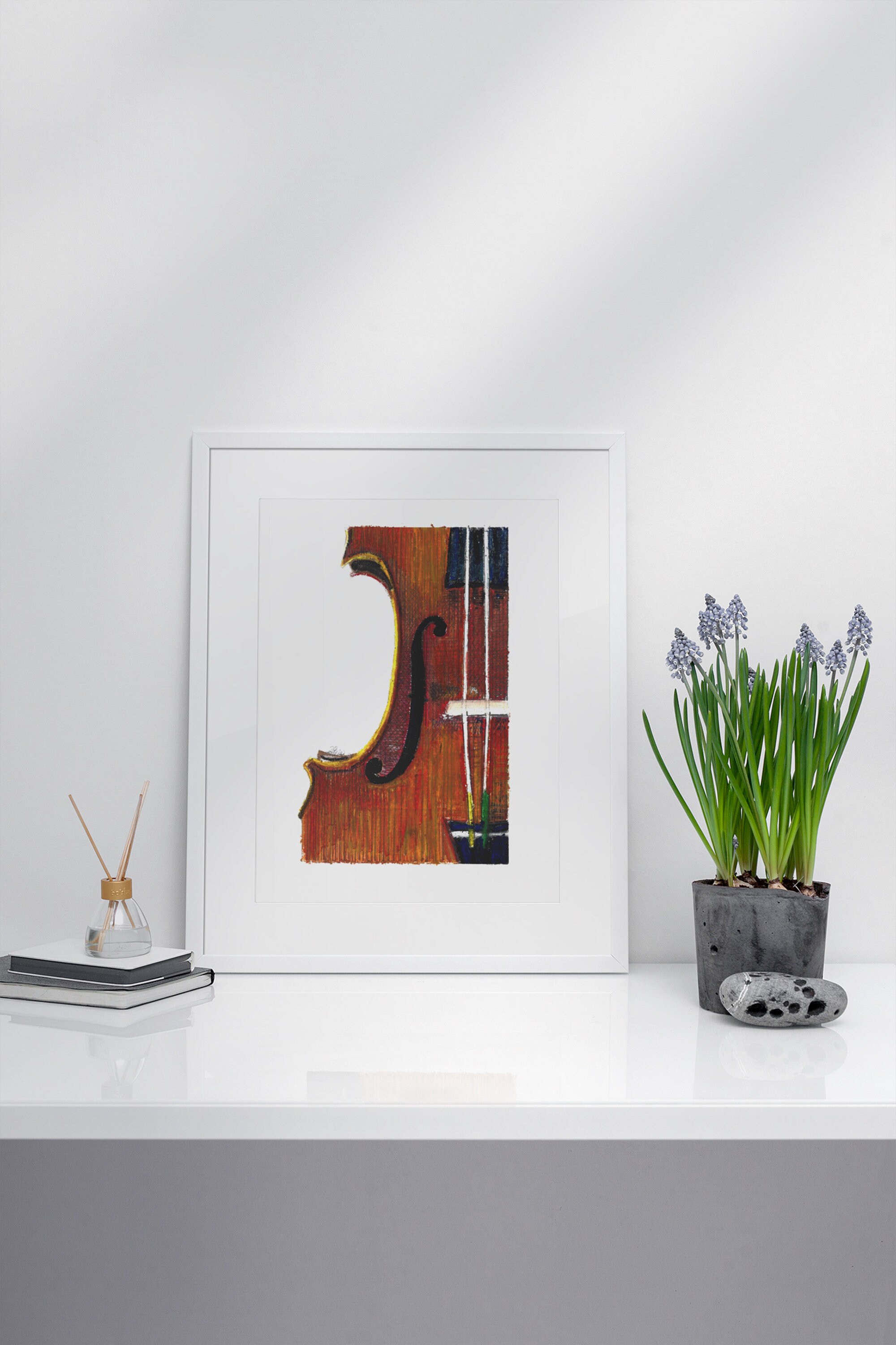 Cello, Original Art, Musical Instrument, Signed, Art Print, Music Gift ...