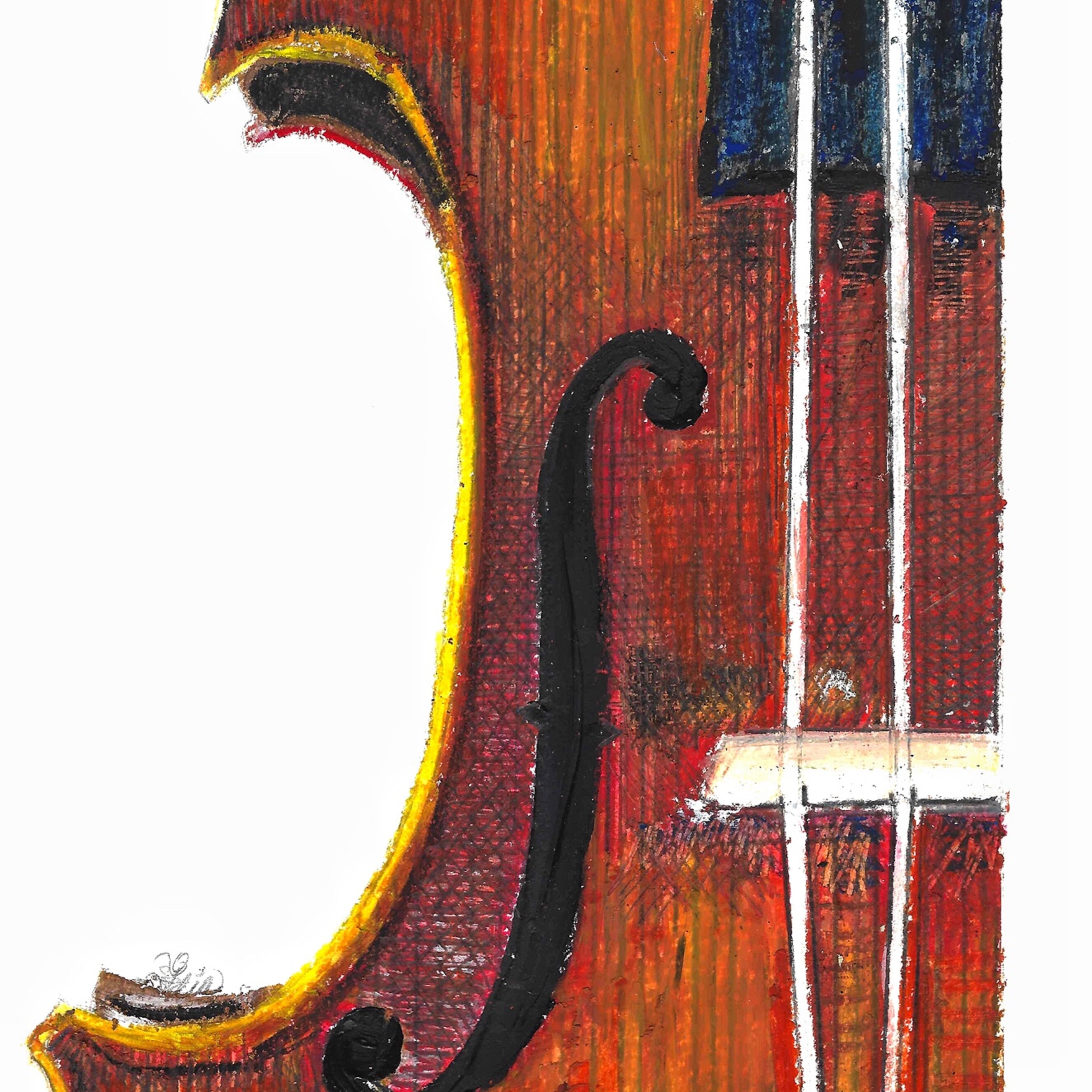 Cello, Original Art, Musical Instrument, Signed, Art Print, Music Gift ...