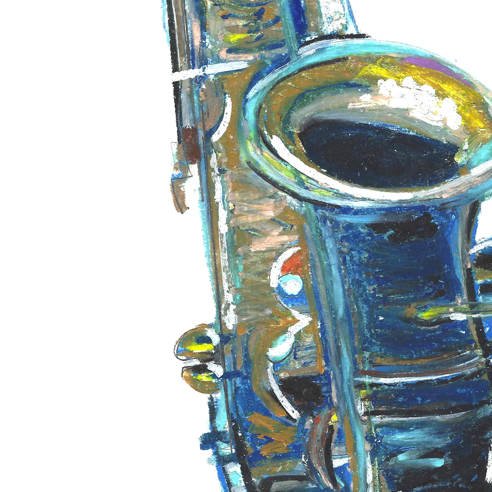 Alto Sax Saxophone Original Art Instrument de musique - Etsy France