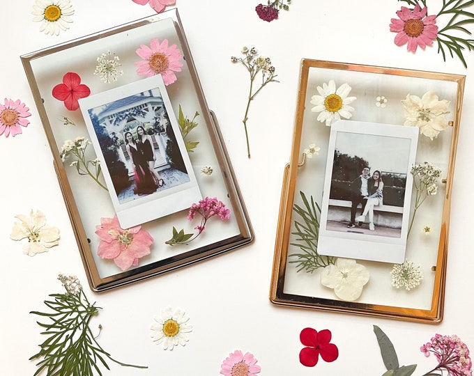 Pressed Flower Frame With Photo Anniversary Gift Gift for - Etsy