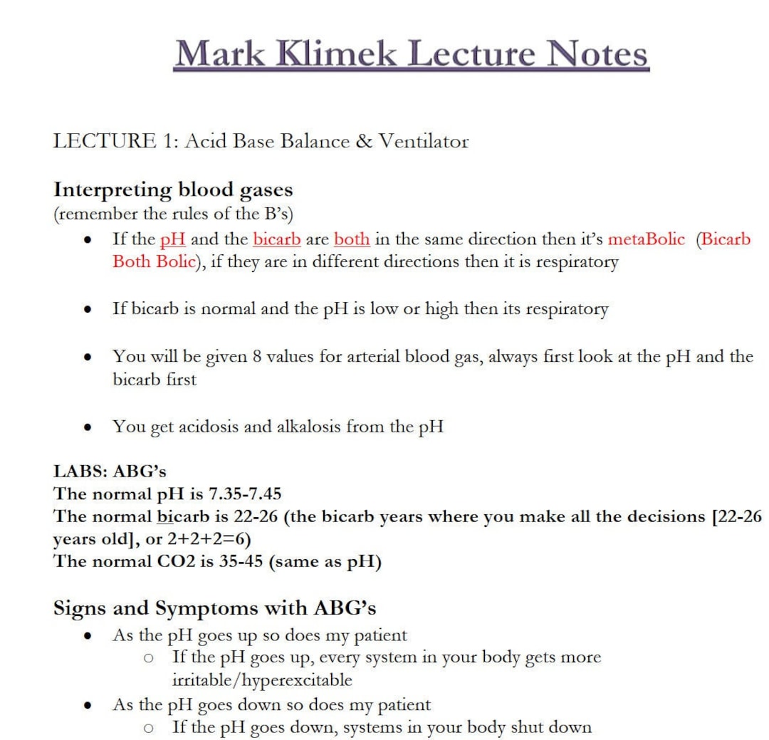 Comprehensive Mark Klimek Lectures - All Lectures 1 -12 Study Guide - Etsy